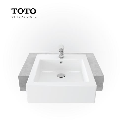 Promo TOTO Semi Recessed Counter Lavatory 1 Tap Hole / Wastafel LW642CJ ...