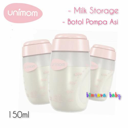 Jual Unimom storage botol pompa asi unimom 150ml botol penyimpan asi ...