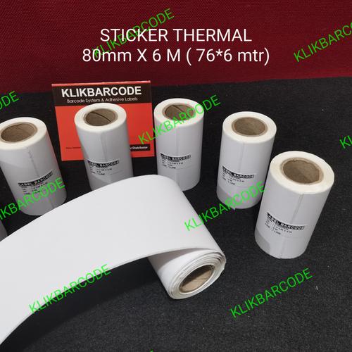 Jual Kertas Thermal Stiker / Label 80mm x 6m - 80mm x 6m ( 76 x 6mtr ...