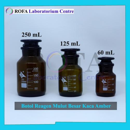 Jual Botol Reagen Kaca Amber / Botol Larutan Cairan Bahan Kimia 60 mL ...