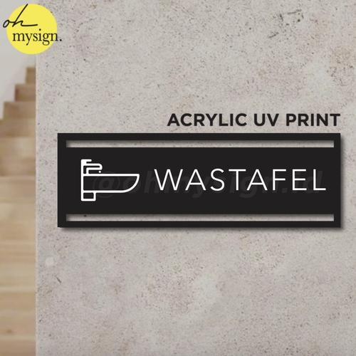Jual Sign Akrilik Wastafel UV Print Modern Label Sign - Jakarta Timur ...