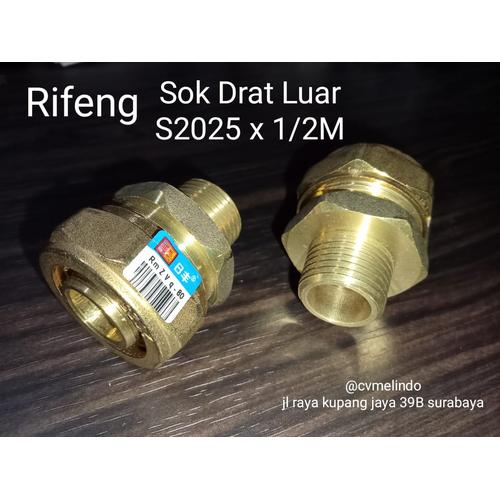 Jual rifeng fitting Sok Drat Luar S 2025x1/2" M - Kota Surabaya ...