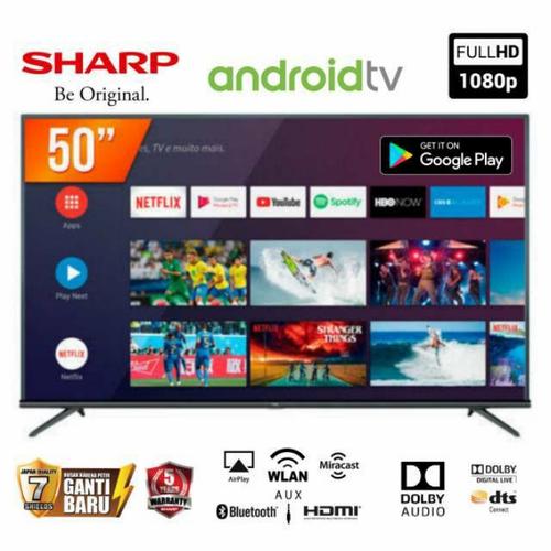 Jual tv sharp 50 inch android tv 2tc50BG1i garansi resmi sharp 2T ...