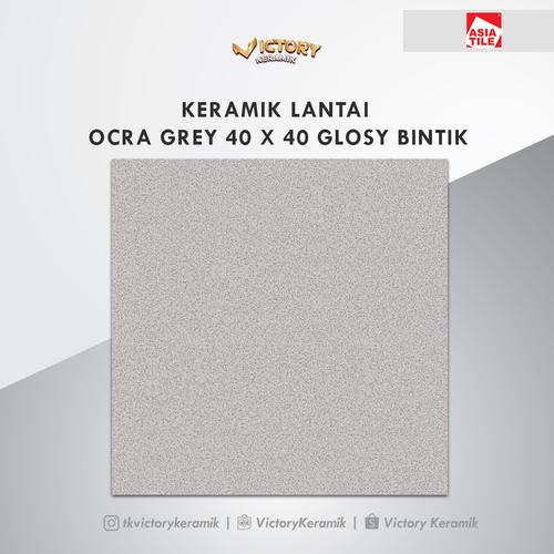 Jual KERAMIK LANTAI ASIA TILE OCRA GREY 40 X 40 GLOSY BINTIK - Kab ...