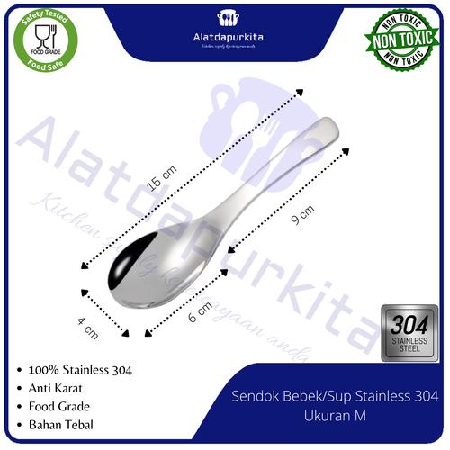 Jual Sendok Bebek Kuah Sup Lebar Stainless 304 Tebal Food Grade Anti ...