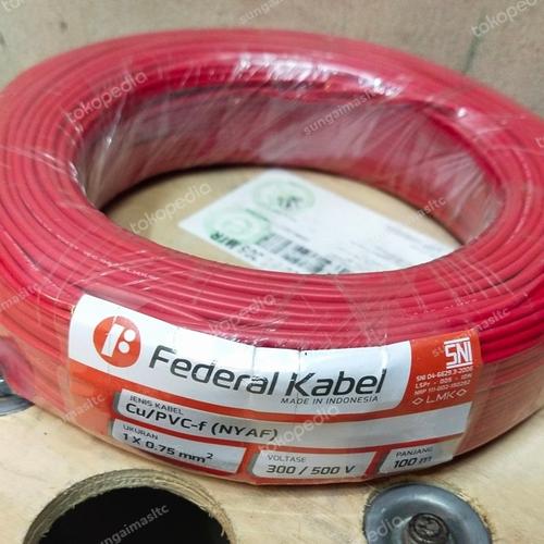 Jual kabel listrik nyaf 1x0,75 Federal 100mtr - kuning hijau - Jakarta ...