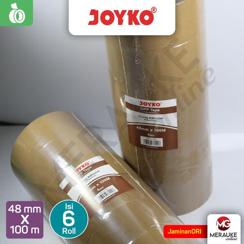 Jual OPP Lakban Coklat JOYKO 2A-100 48 mm x 100 m (1 Slop: 6 Rol) - Kota Bandung - Merauke ...