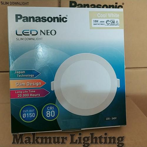 Jual downlight led panel neo slim 18 watt panasonic bulat 4000k ...