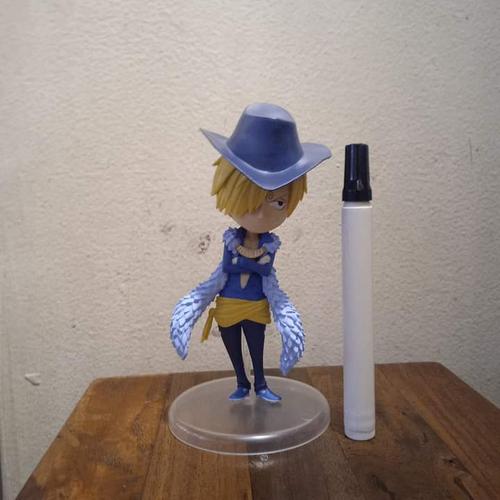 Jual mainan static figure chibi sanji baju biru one piece statue detail ...