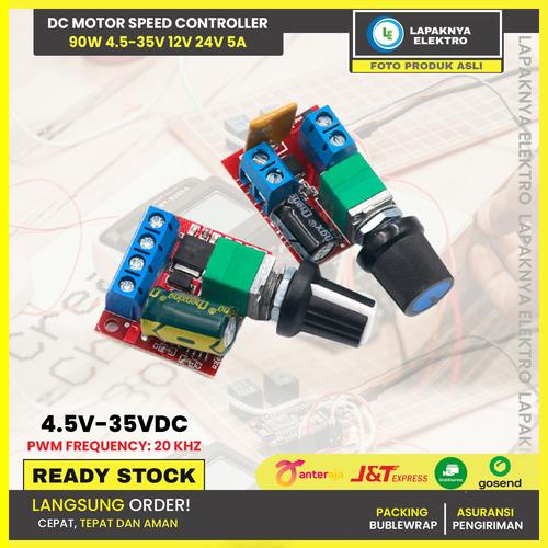 Jual DC Motor Speed Controller 90W 4.5-35V 12V 24V 5A PWM Lampu LED Dimmer - Kab. Tangerang ...