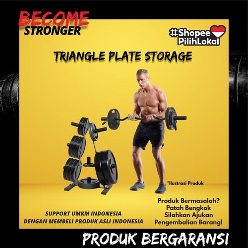 Jual Dumble Plate Rack Vertical Triangle Segitiga Dumbbells Weight ...