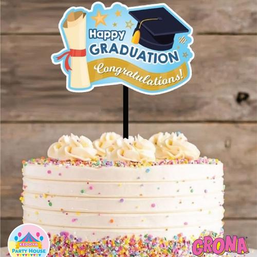 Jual Cake topper happy graduation / hiasan kue wisuda Type 2 - Jakarta ...