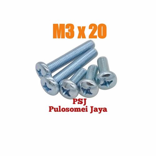 Jual Baut JP / M3 x 20 / Machine Screw Galvanis (10 Pcs) - Kota Tangerang - PULOSOMEI JAYA ...