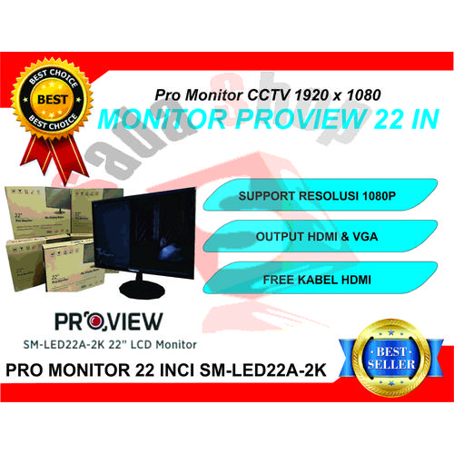 Jual Monitor LED PROVIEW 22 Inch UL-LED22A-2K HDMI VGA 1080P ...