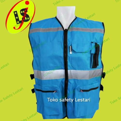 Jual SAFETY VEST BAHAN TASLAN WATERPROOF BIRU PERTAMINA/ROMPI PROYEK ...