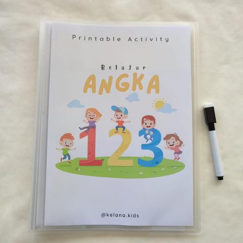 Jual 20 Lembar Kerja Belajar Angka Anak PAUD TK Worksheet Numbers ...