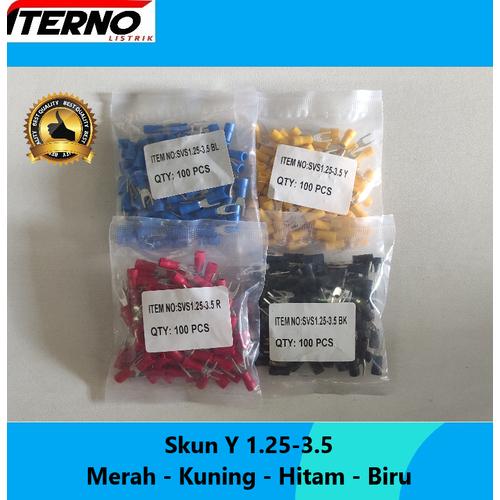 Jual Skun Kabel Y 1.5mm SVS1.25-3.5 Warna - Merah - Kota Tangerang - iterno listrik | Tokopedia