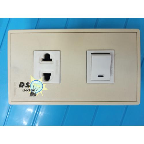 Jual Saklar Stop Kontak National Panasonic Full Color Milky White Inbow ...