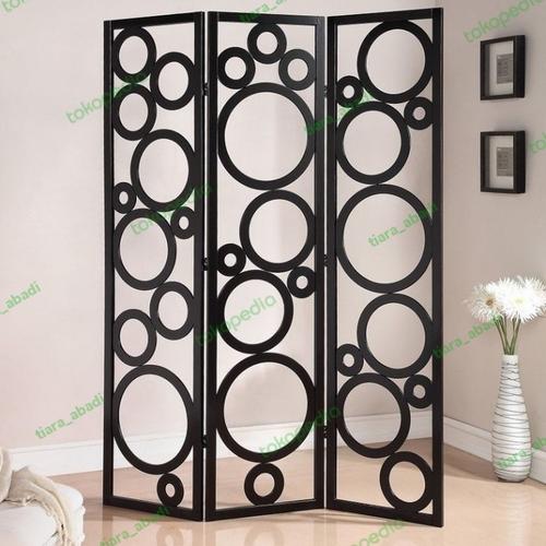 Jual sketsel ruangan minimalis modern kayu jati / penyekat ruangan ...