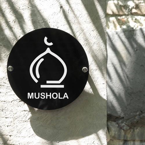 Jual Logo Mushola - Wall Decor Sign Akrilik Hitam Lingkaran 20 cm ...