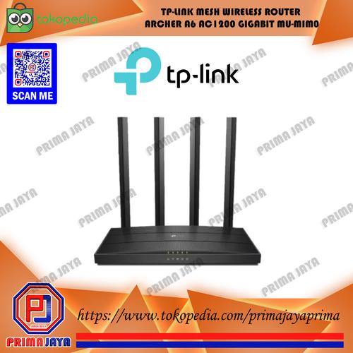 Jual TP-LINK Archer A6 AC1200 Wireless Router MU-MIMO Gigabit Tp link ...
