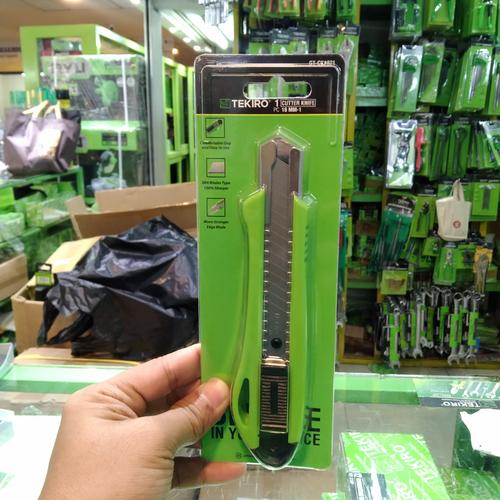 Jual PISAU CUTTER BESAR TEKIRO 1IMM / CUTTER MERK TEKIRO 18MM-1 GT ...