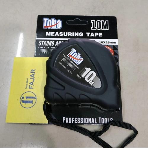 Jual Meteran Tarik TOHO 10 M Meter ukur besi kayu bangunan Black ...
