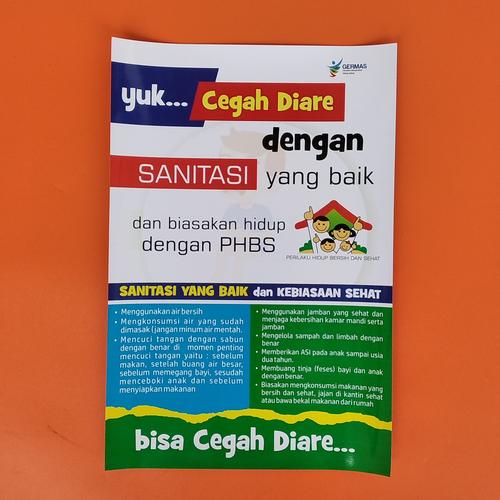 Jual Poster Cegah Diare Dengan Sanitasi yang Baik - Poster PHBS - Kab ...
