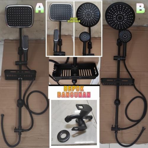 Jual SHOWER TIANG PANAS DINGIN BLACK SHOWER TIANG COULUMN SHOWER HITAM ...