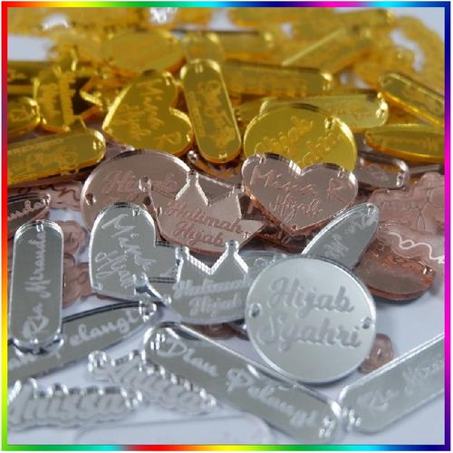 Jual Label Hijab Acrylic / Label Brand Akrilik / Label Akrilik Custom ...