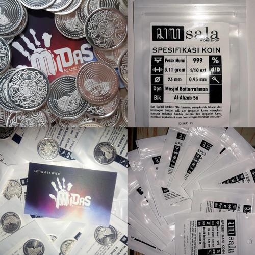 Jual Koin 1 Dirham Sala 3.11gram Fine Silver 999 1 per 10 troy ounce ...