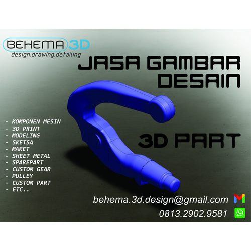 Jual JASA GAMBAR DESAIN PART 3D|SPAREPART|3DPRINT|MODELING|MAKET ...
