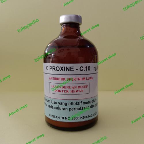 Jual CIPROXINE - C.10 Inj.Meyer/antibiotik spektrum luas untuk hewan ...