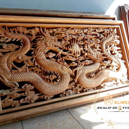 Jual ukiran relief kayu jati / Hiasan Dinding Ukiran Relief 3D Kayu ...