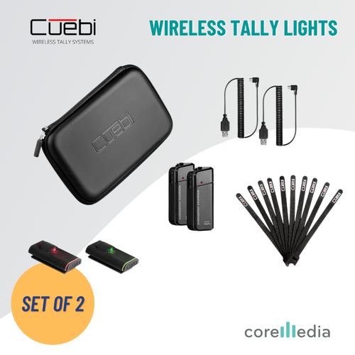 Promo Cuebi Set of 2 Wireless Tally Lights with USB Cables & Straps ...