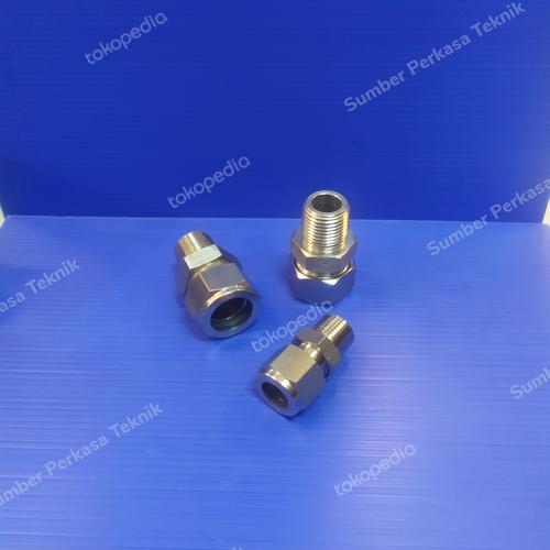 Jual Male Connector Tube 12mm OD X 1/4" NPT / Male Connector SS316 - Jakarta Barat - Sumber ...