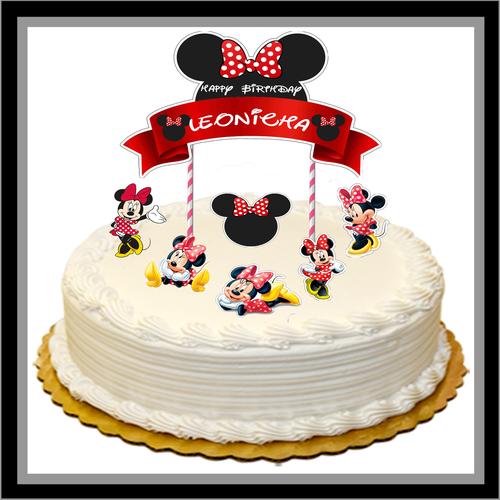 Jual topper happy birthday hiasan dekorasi kue ulang tahun Minnie Mouse ...