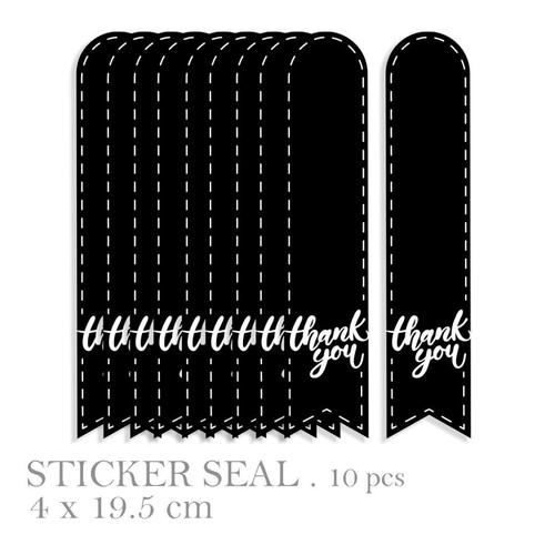 Jual stiker seal label toples thankyou stiker segel box ukuran 4x19.5cm ...