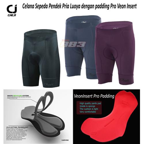 Jual CHEJI Celana Sepeda Pendek Pria - Pro Padding VeonInsert - Luoya ...