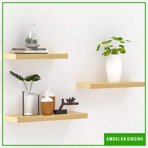 Jual Floating shelf Natural Ambalan Rak Dinding Kayu Jati Belanda 30 ...