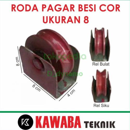 Jual roda pagar besi cor UK 8 cm berkualitas - rel siku - Kab. Tegal ...