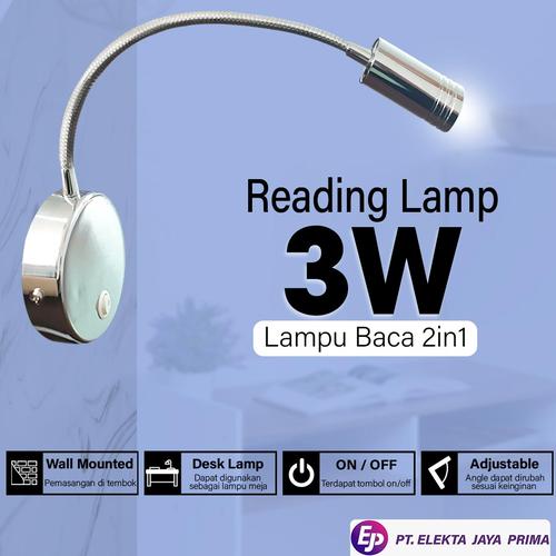 Jual EJP LAMPU BACA FLEXIBLE MULTIFUNGSI LED MEJA TEMBOK READING LAMP ...