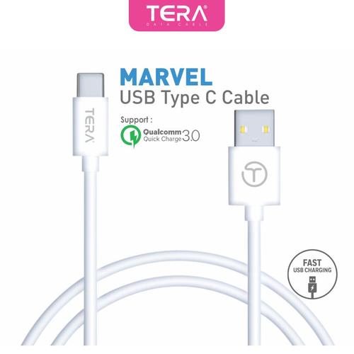 Jual TERA Marvel Fast Charging USB Type C Cable - White - Kota ...
