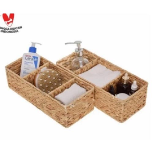 Promo Organiser stationer box anyaman enceng gondok/ storage basket ...