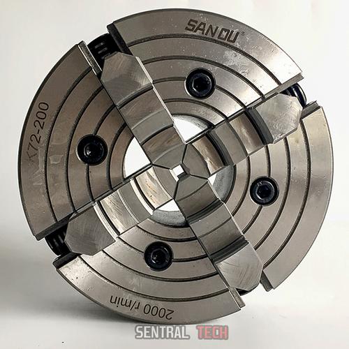 Jual Chuck Bubut 8" 4 Jaw / SANOU K72 200 / Catok Kepala Bubut 8 Inch ...