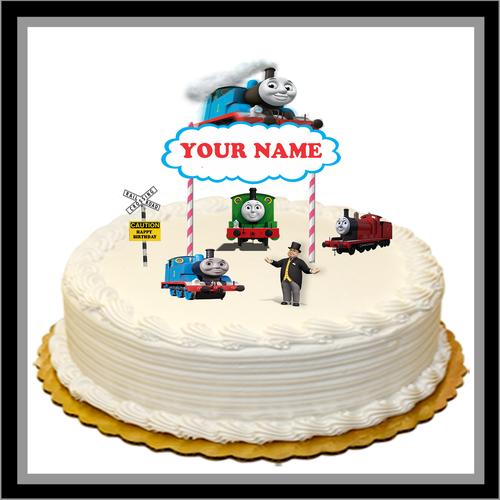 Jual custom topper happy birthday hiasan kue ulang tahun kereta api ...