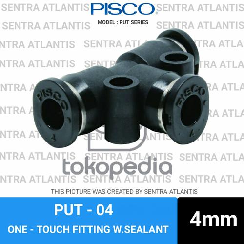 Jual Fitting Angin Pisco pneumatic, PUT-04, 4mm JAPAN ORIGINAL100 ...