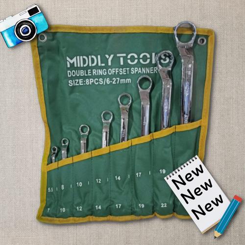 Jual Double Ring Offset Spanner Set /8Pcs Kunci Double Ring Set 6 ...