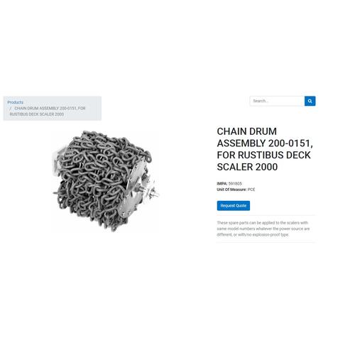 Jual IMPA 591805 CHAIN DRUM ASSEMBLY 200-0151 RUSTIBUS SCALER 2000 3 ...