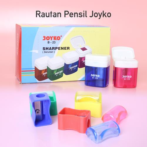 Jual Rautan Pensil Merk Joyko Bentuk Kotak Besar dan Kecil Warna Warni ...